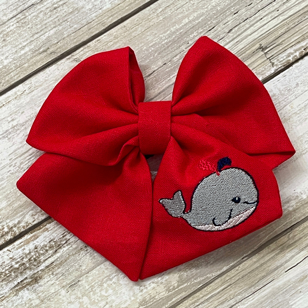 Mandeville Whale Mascot Bow | OPTIONS – The Little Llama co