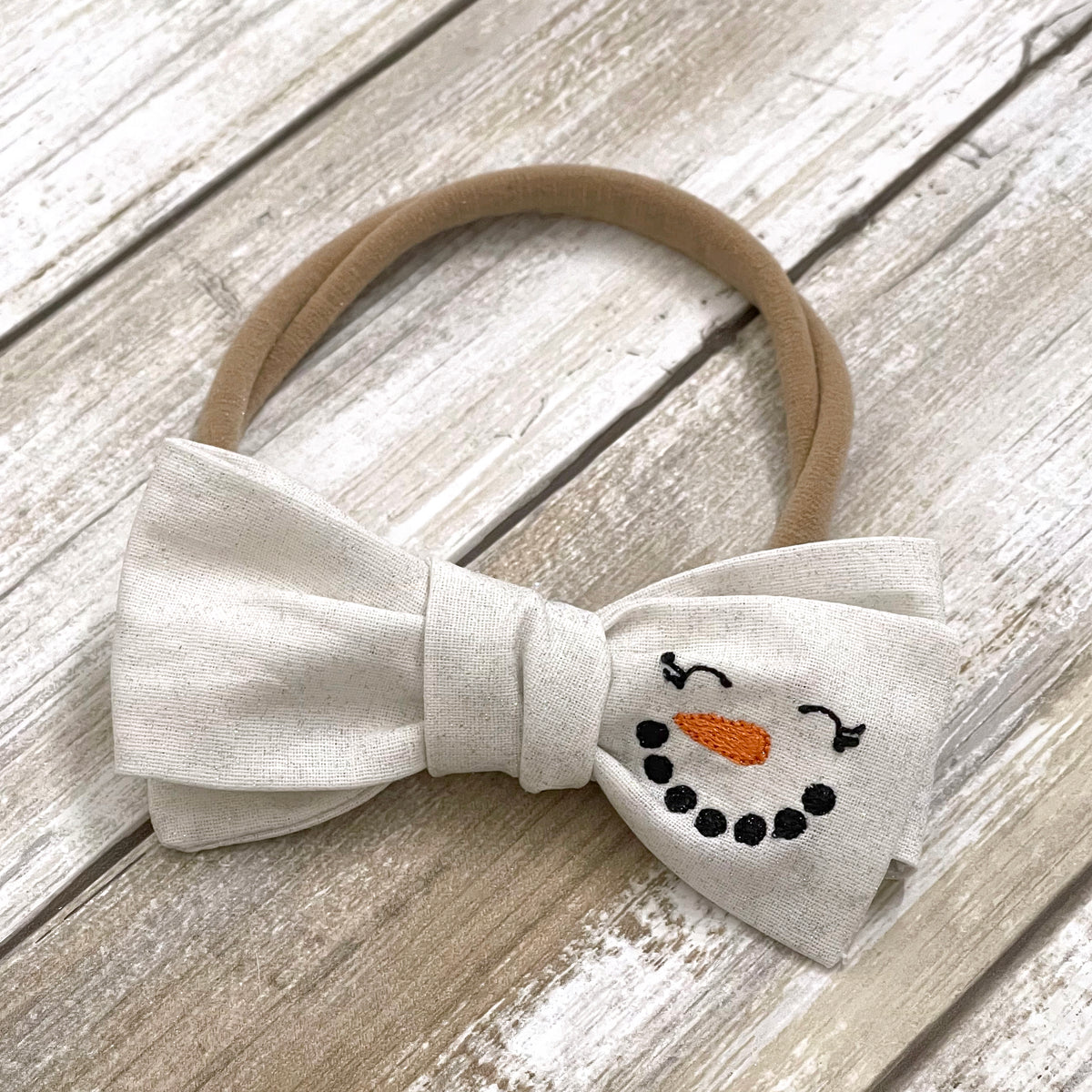 Snowman Face Bow | OPTIONS – The Little Llama co