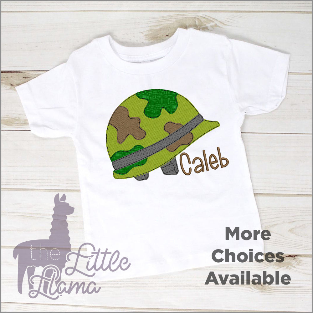 Army Helmet Appliqué – The Little Llama co