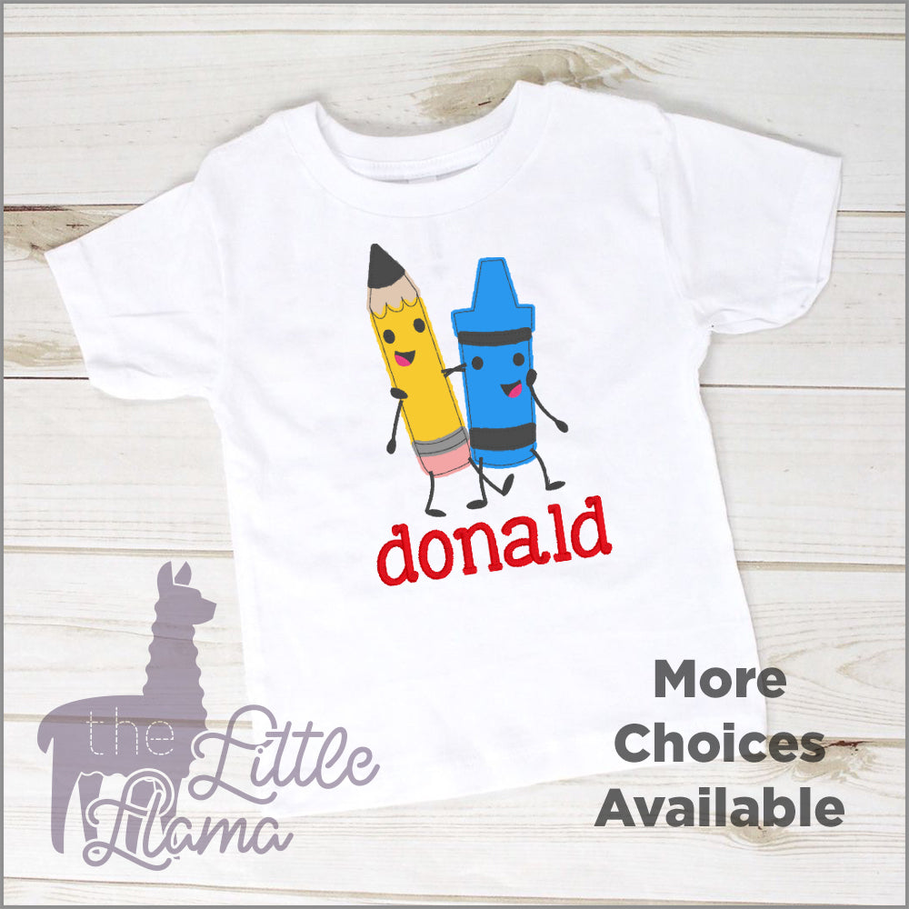 Pencil & Crayon Friends Appliqué – The Little Llama co
